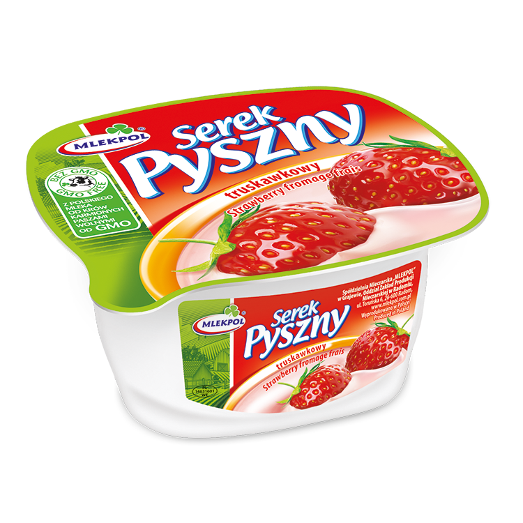 Serek Pyszny with strawberry (homogenized cheese) – Mlekpol